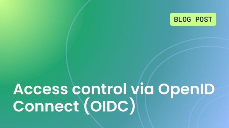 Access control via OpenID Connect (OIDC)